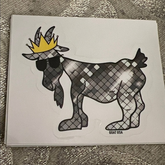 Office | Goat Usa Sticker With Crown And Sunglasses | Poshmark